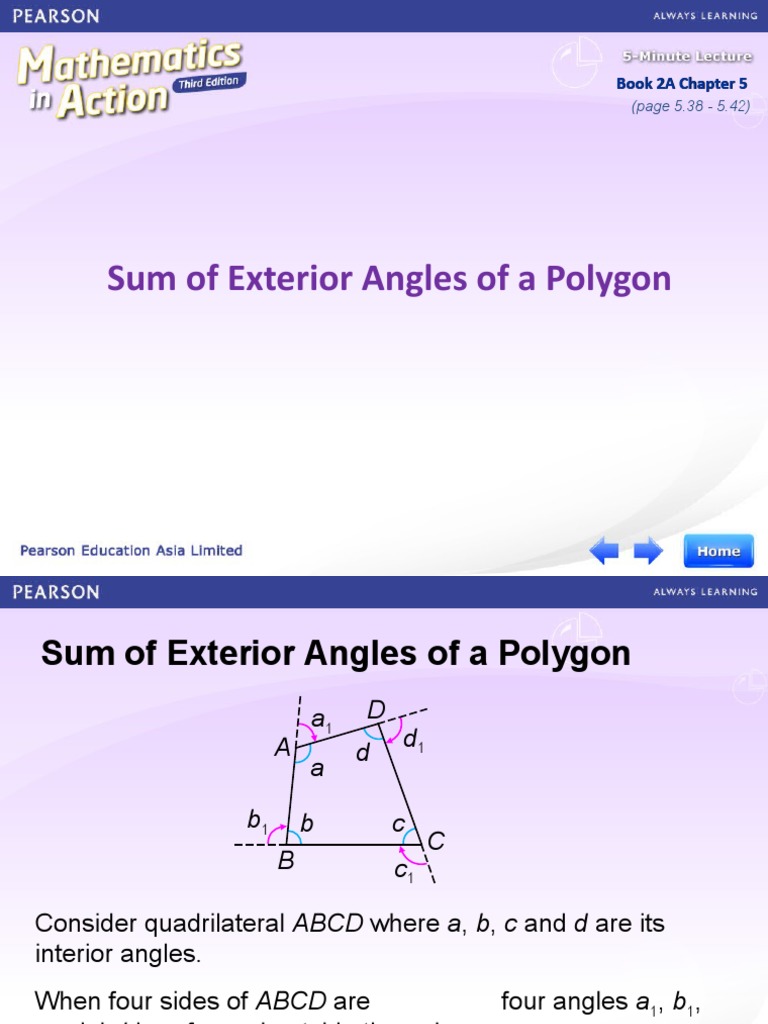 Sum of Exterior Angles of A Polygon | PDF | Polygon | Geometry