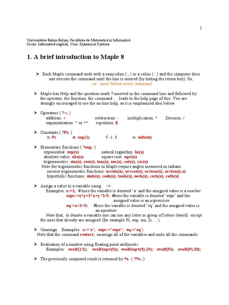 Lab Maple8 Tutorial | PDF | Matrix (Mathematics) | Eigenvalues And Eigenvectors
