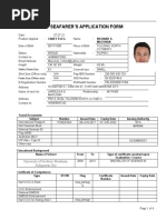 CV Form Seaman | PDF | Ships | Sailor