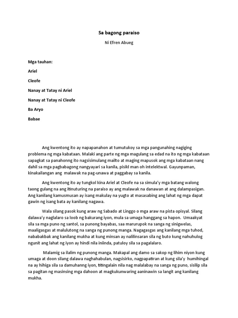 Sa Bagong Paraiso | PDF