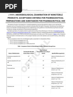 USP 1111 - Microbial Examination | PDF | Colony Forming Unit ...