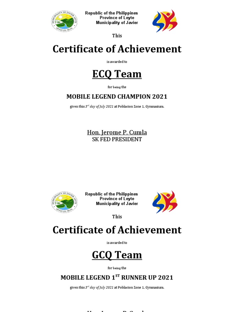 Mobile Legends Champs in Javier | PDF