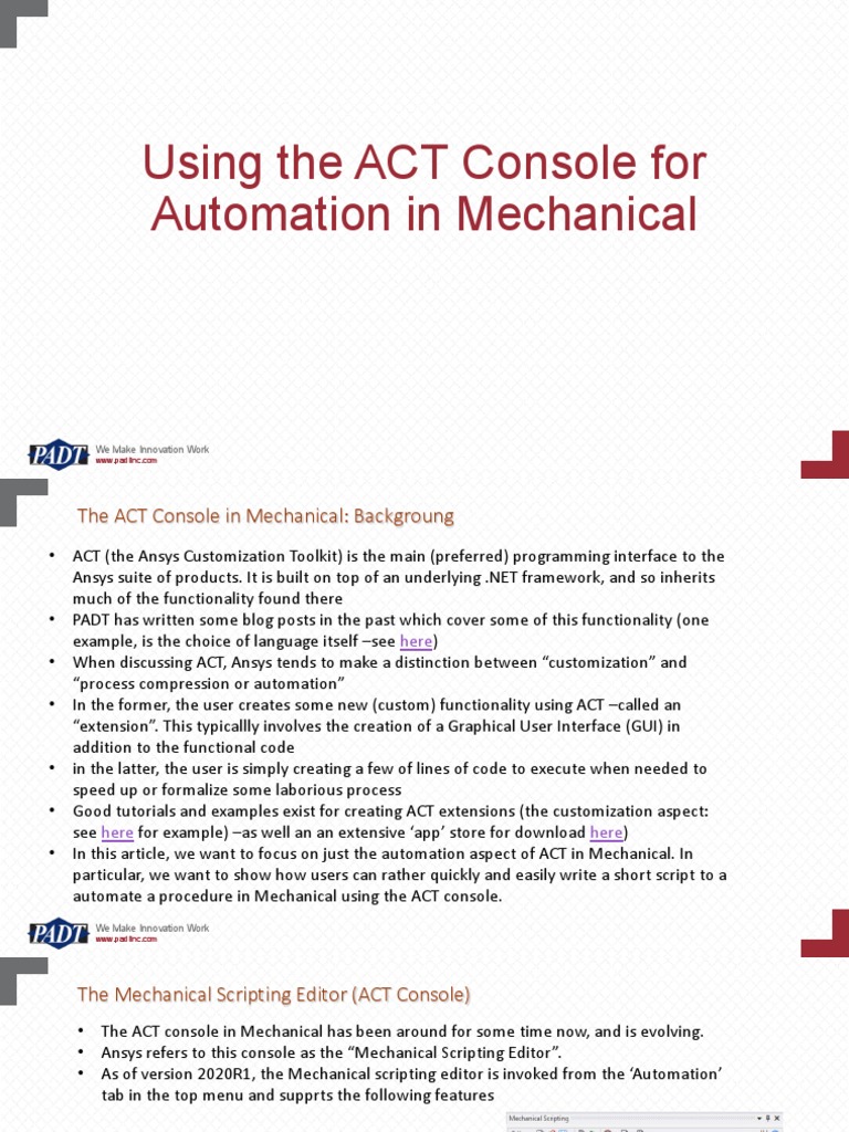 Automating Mechanical Tasks with ACT | PDF | Command Line Interface ...