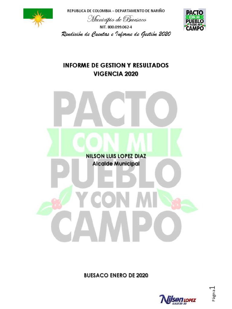 INFORME DE GESTION 2020 Buesaco | PDF | Educación de la primera infancia | Hospital