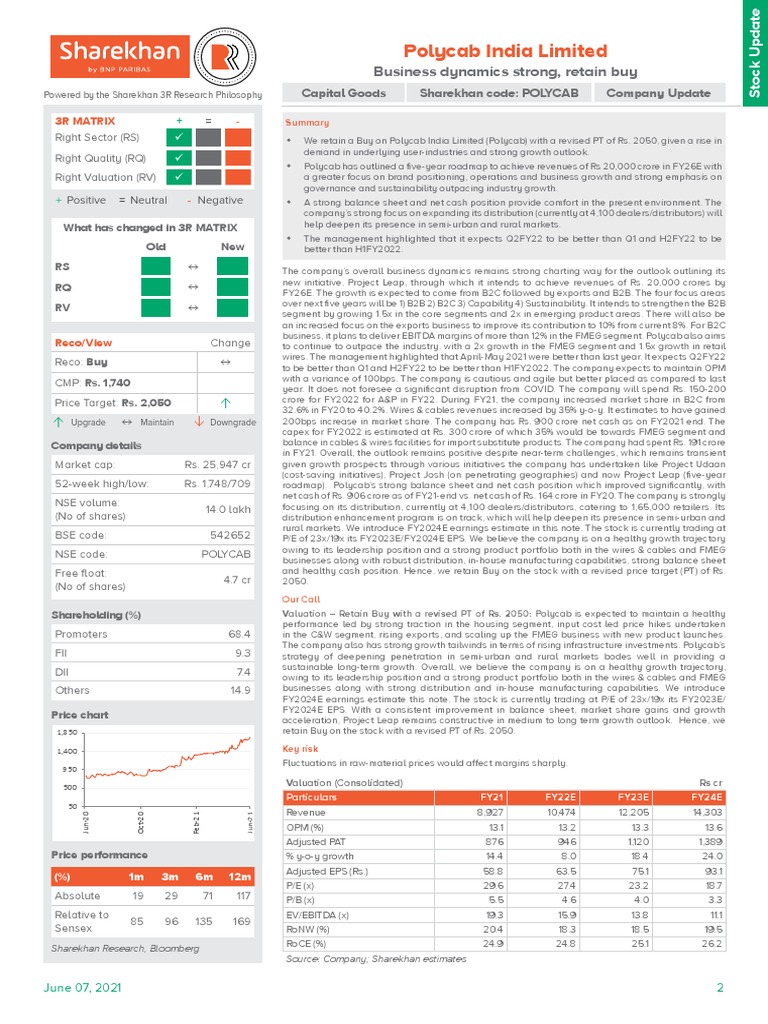 Polycab's Growth Strategy and Outlook | PDF | Financial Analyst ...