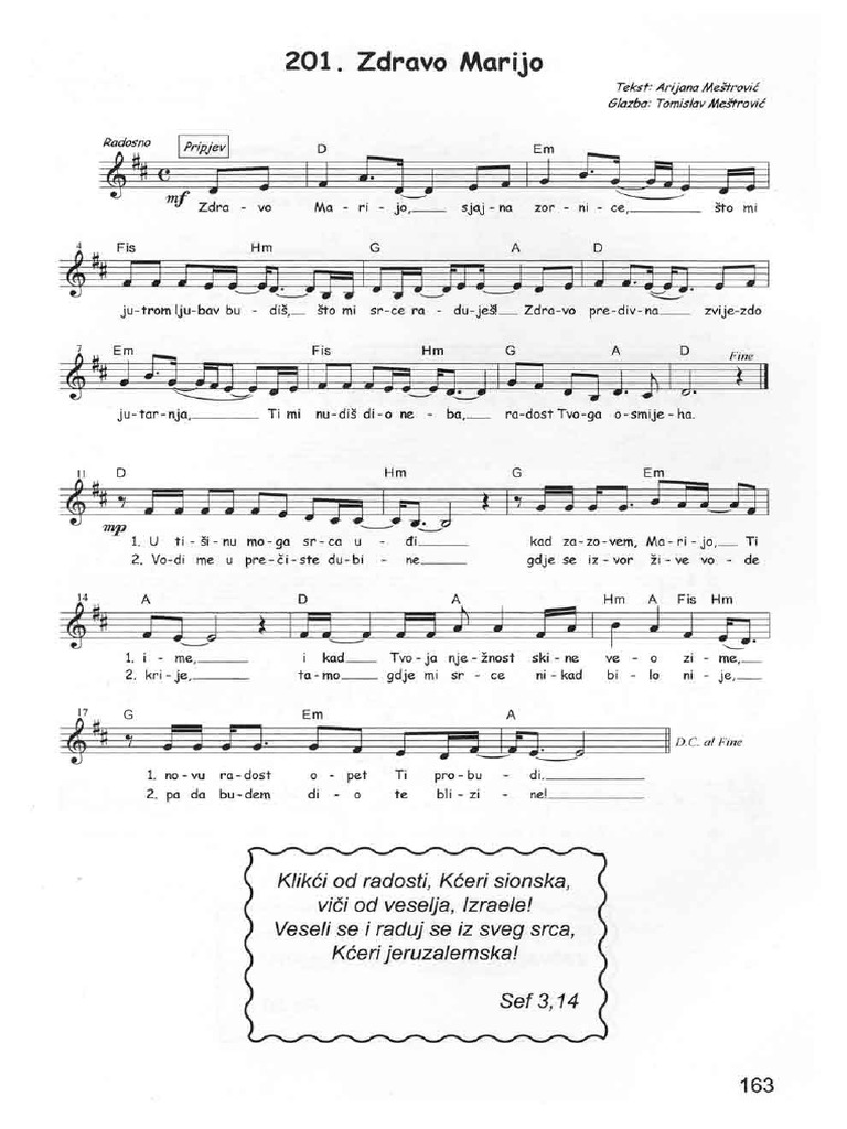 Zdravo Marijo Sjajna Zornice | PDF