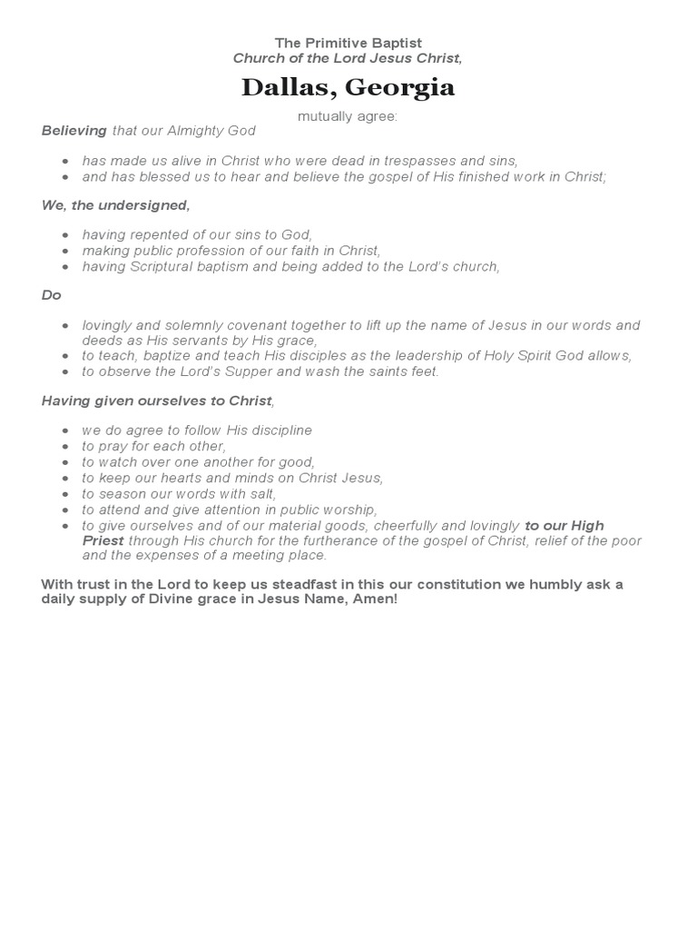 Church Covenant | PDF