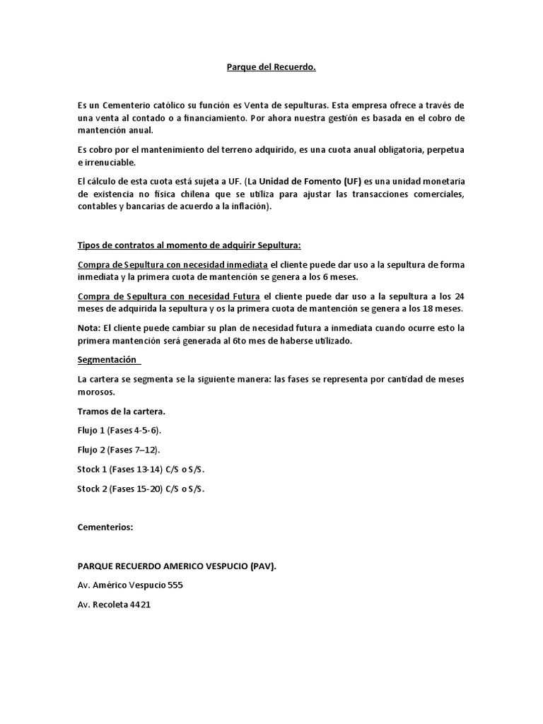 Parque Del Recuerdo | PDF | Cheque | Cliente