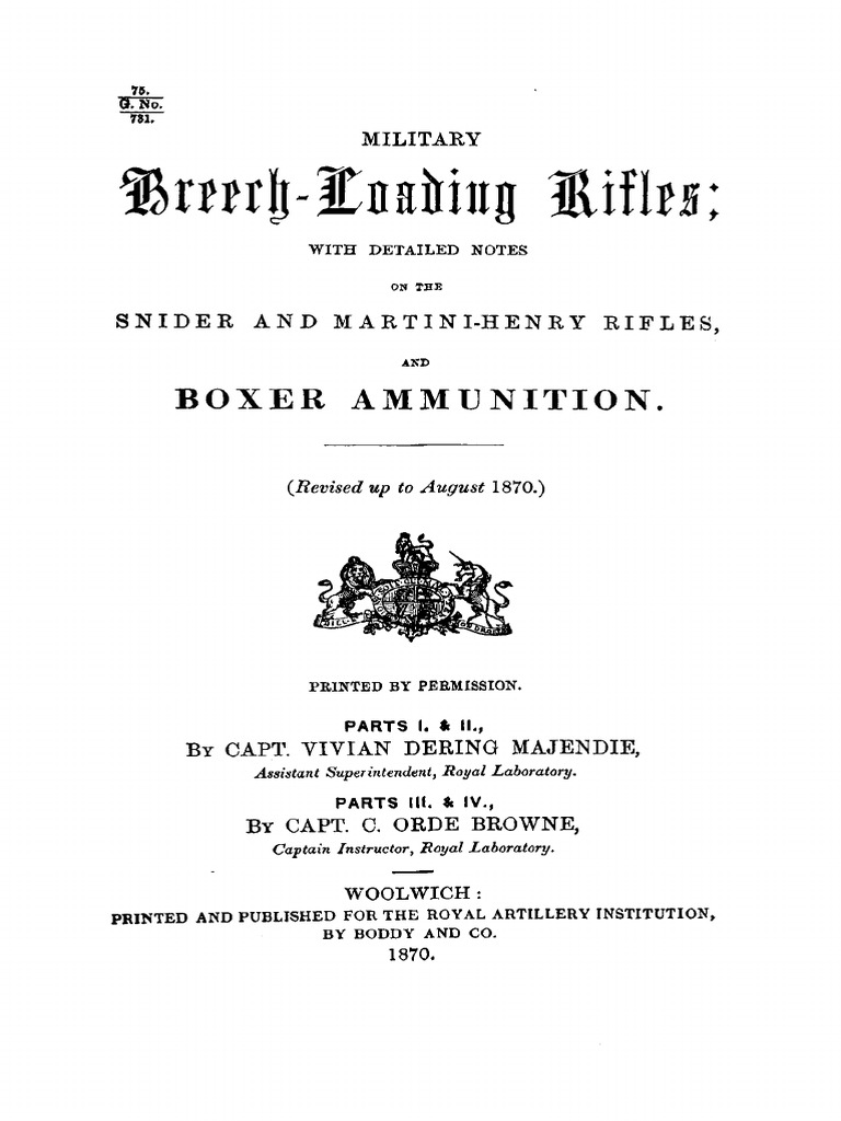 Breech Loading Rifle | PDF