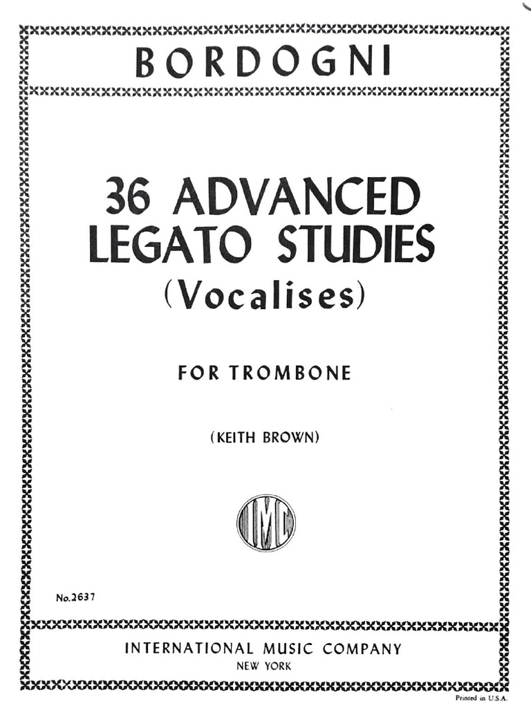Bordogni 36 Advanced Legato Studies | PDF