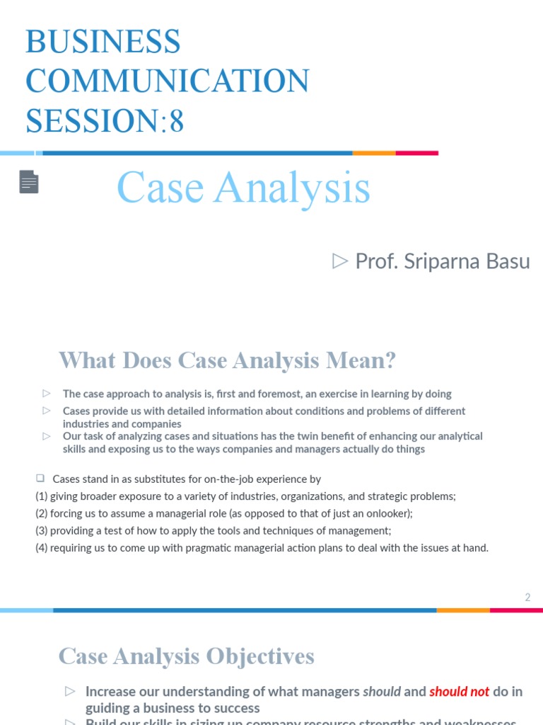 Business Communication Session:8: Case Analysis | PDF | Analysis ...