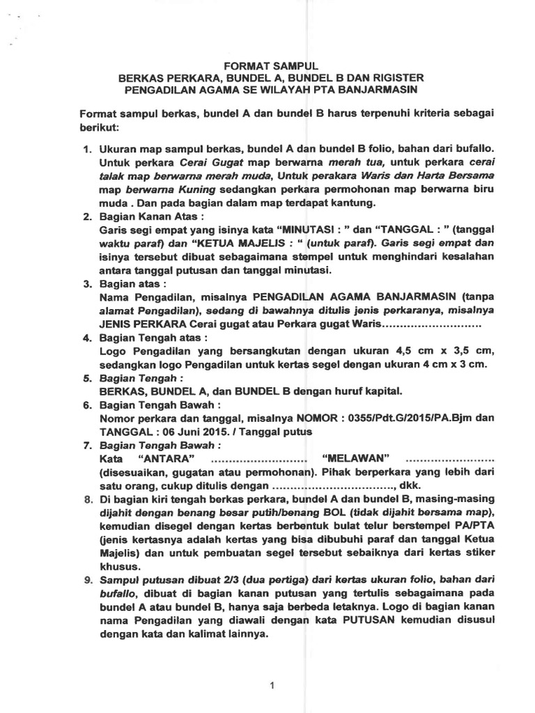 FORMAT-SAMPUL-BERKAS-PERKARA Hukum | PDF