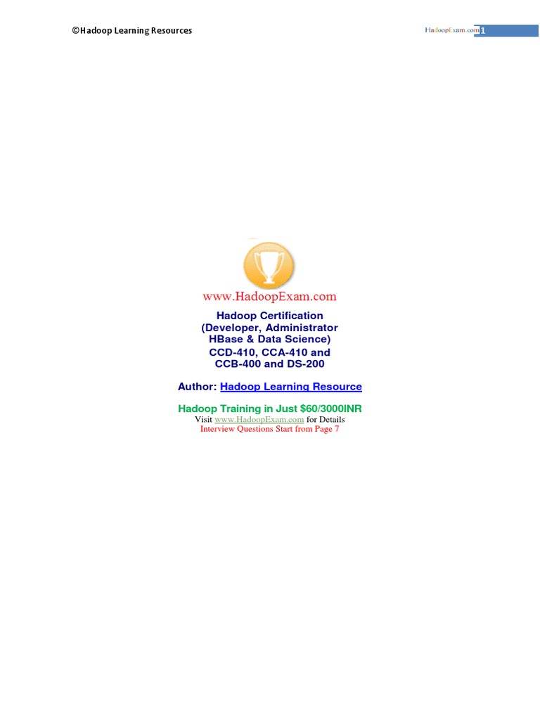 Hadoop Interview Question | PDF