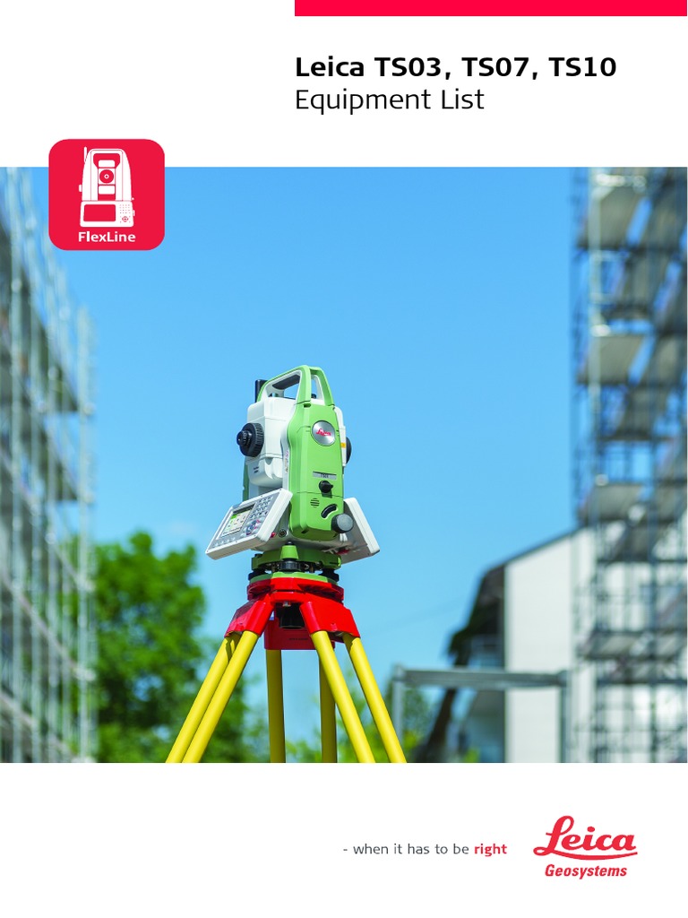 Equipment List: Leica TS03, TS07, TS10 | PDF | Battery Charger | Usb