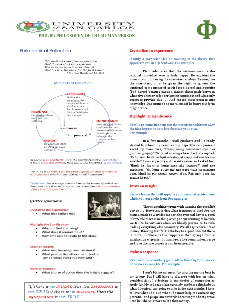 Philosophical Reflection 1 | Download Free PDF | Reason | Mental Processes