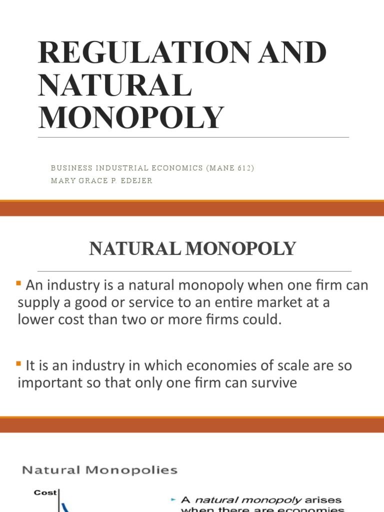 Regulating Natural Monopolies Explained | PDF