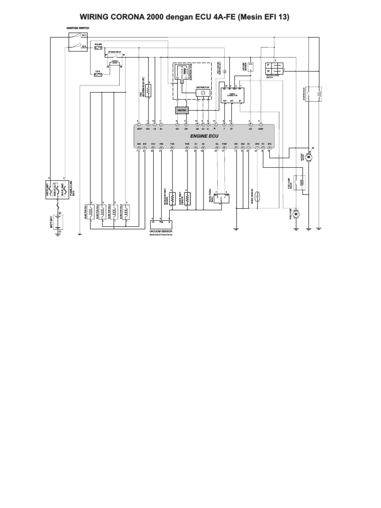 4afe Wiring Diagram | PDF | Fuel Injection | Ignition System