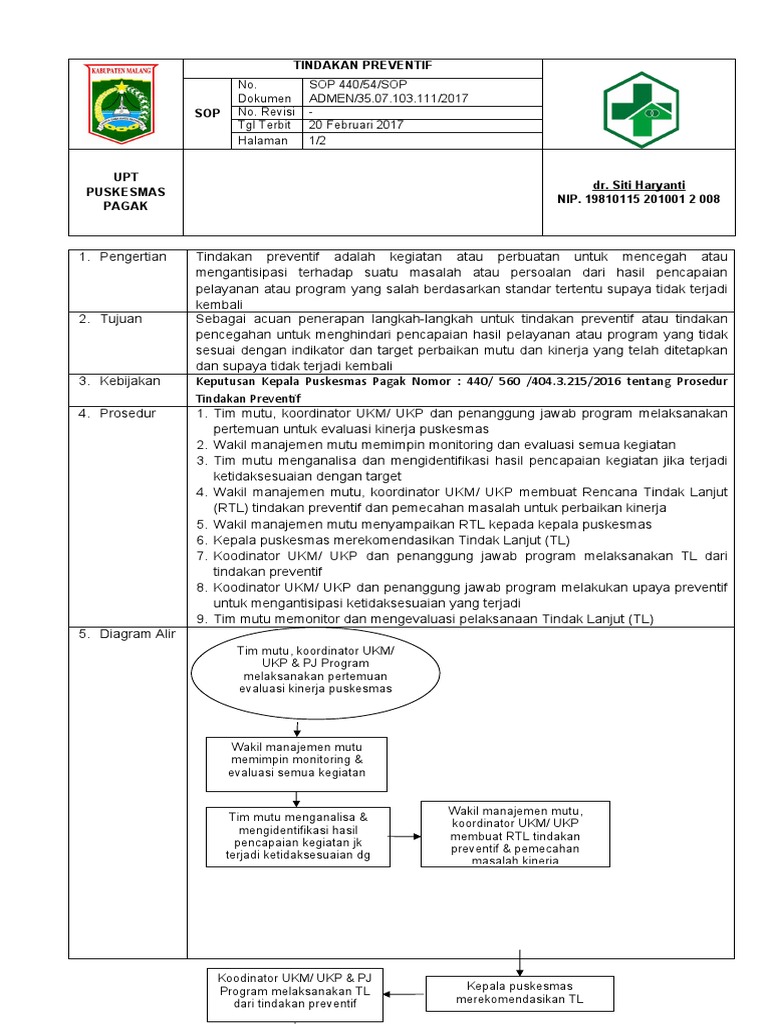 3.1.6 Ep 4 Sop Tindakan Preventif | PDF