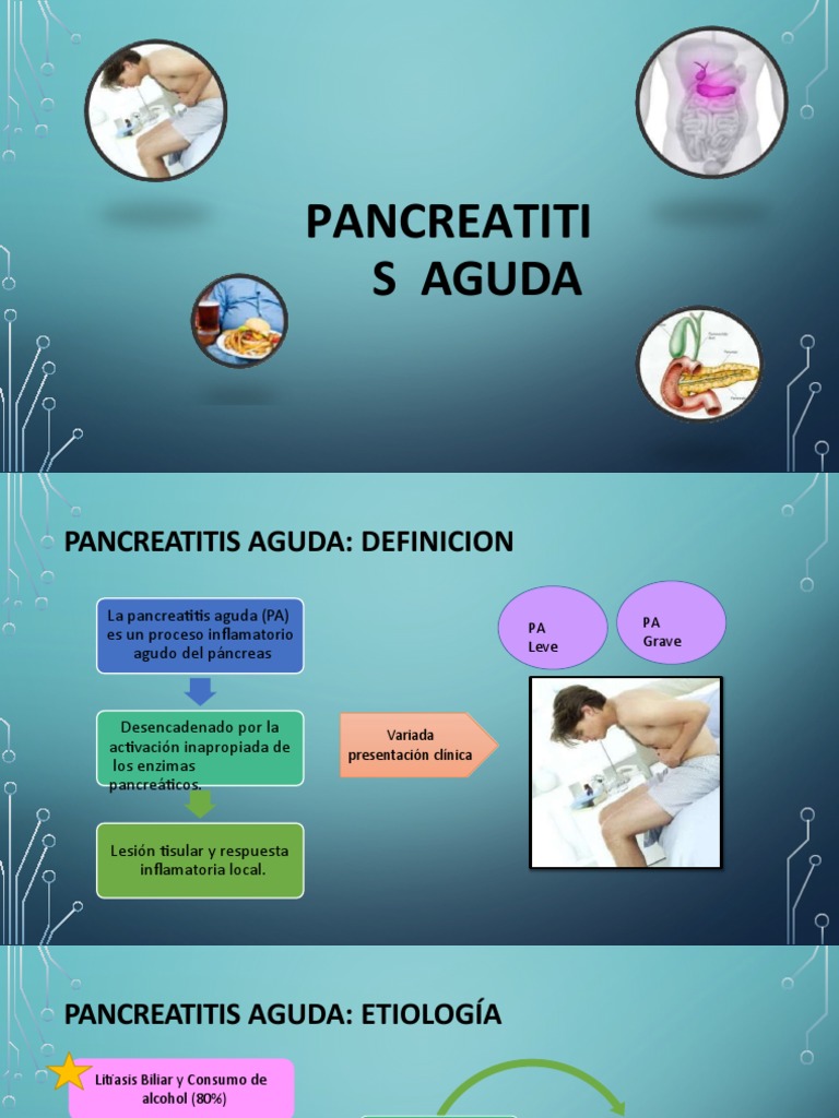 Pancreatitis Aguda y Cronica | PDF | Páncreas | Enfermedades y trastornos humanos