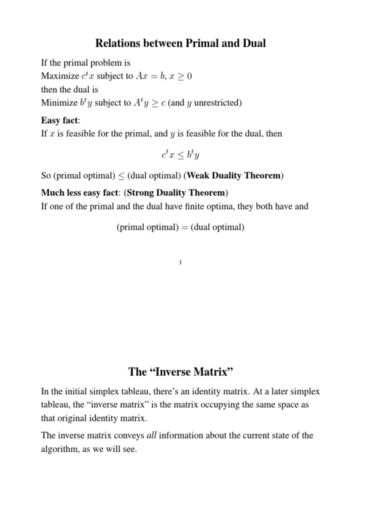 Dual Opt | PDF | Mathematical Optimization | Mathematical Relations