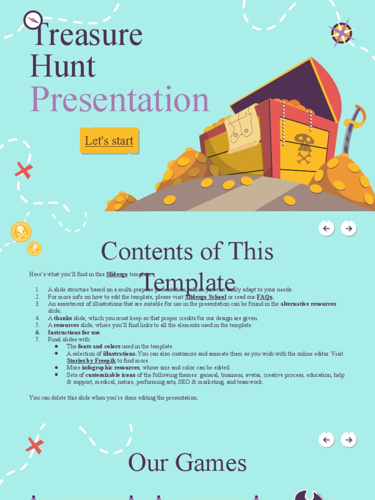 Treasure Hunt Presentation Template | PDF | Planets | Solar System