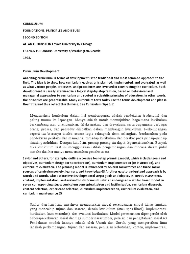 Curriculum Development Models | PDF | Curriculum | Theory