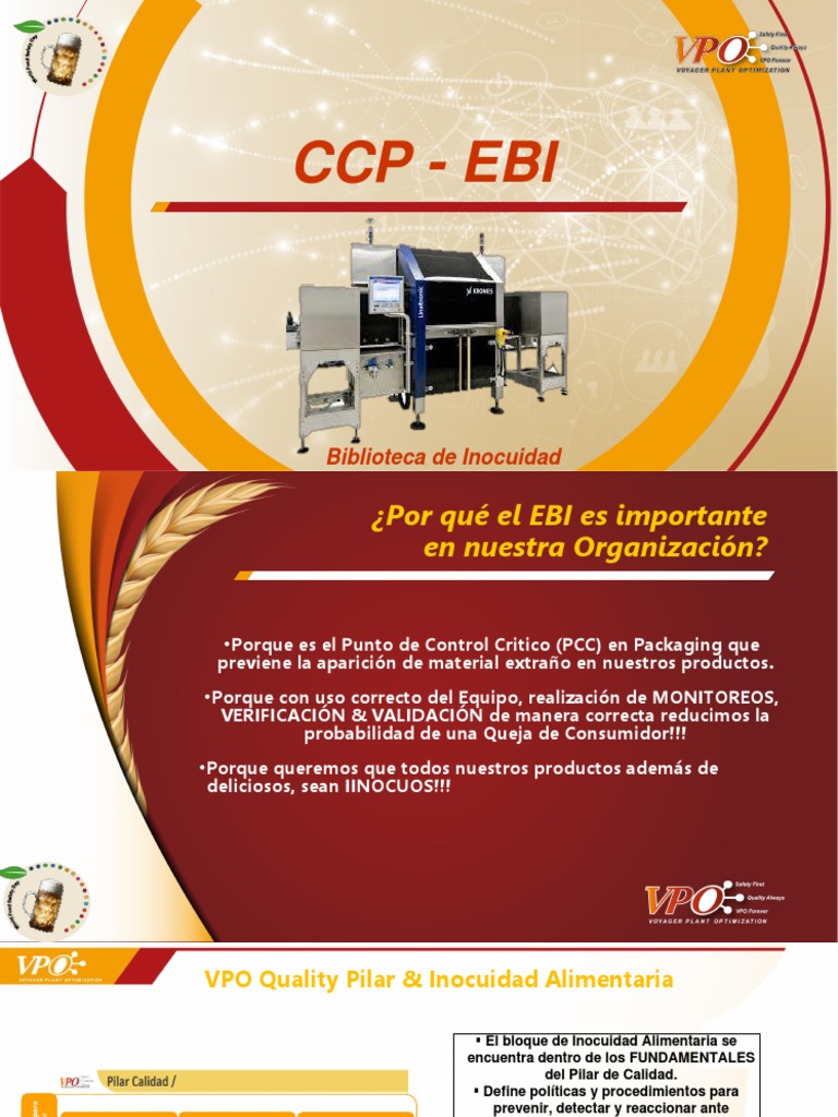EBI-PCC-Inocuidad | PDF | Análisis de Riesgo y Puntos Críticos de Control