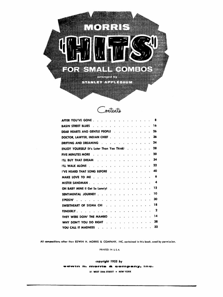 Morris Hits 3 SAX | PDF