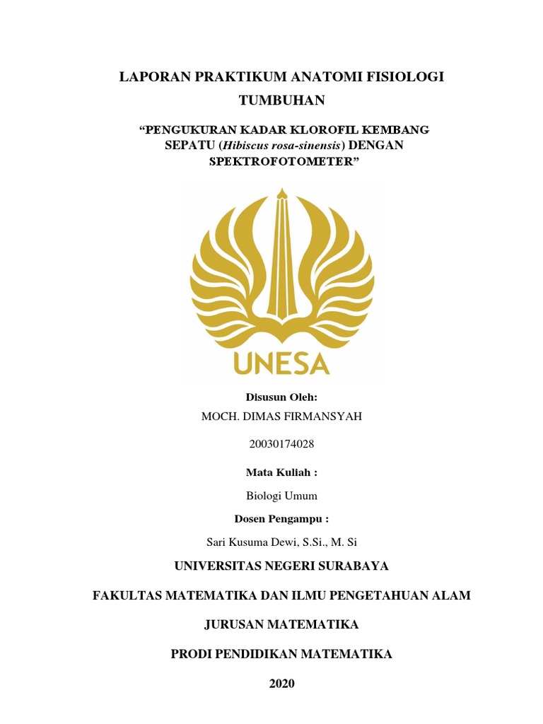 Laporan Praktikum Biologi - Moch. Dimas F - 028 | PDF