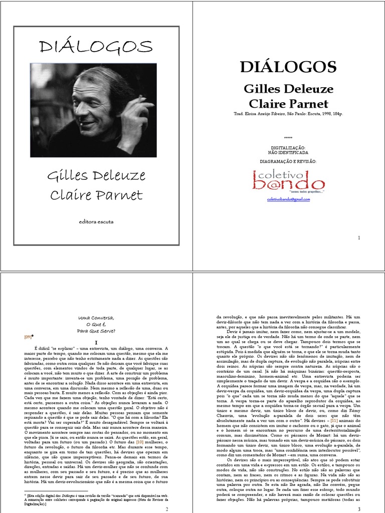 Gilles Deleuze e Claire Parnet - Diálogos (Rev) | PDF | Jean Paul ...