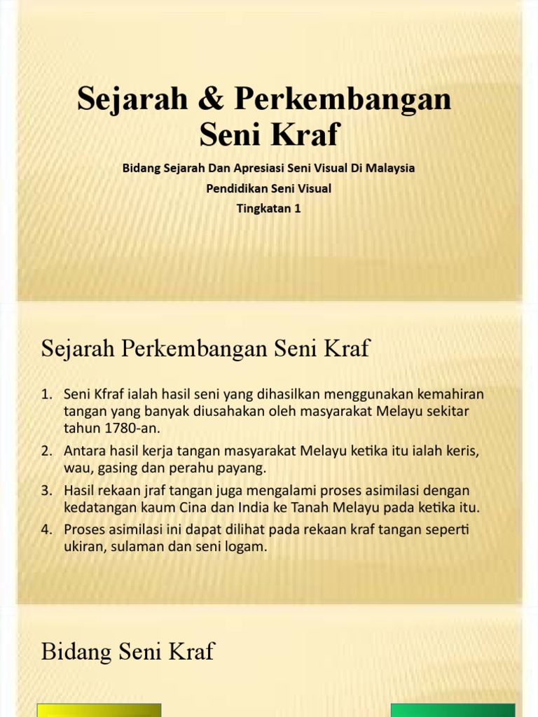 Bidang Seni Kraf | PDF
