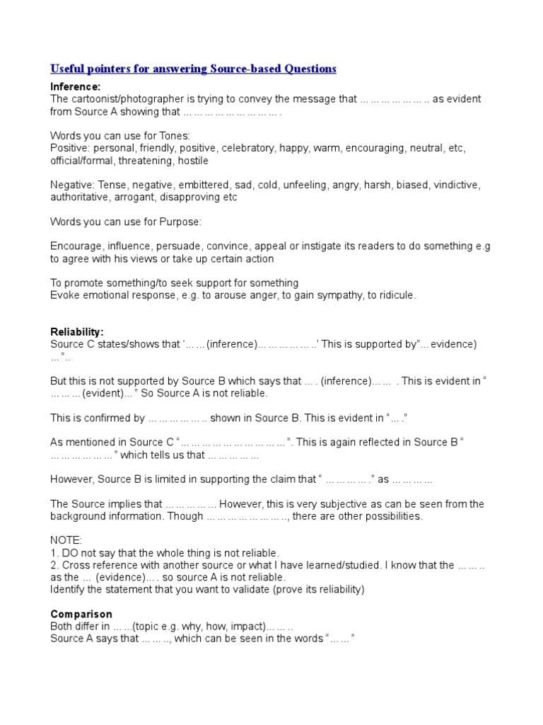 SBQ Techniques | PDF | Anger | Question