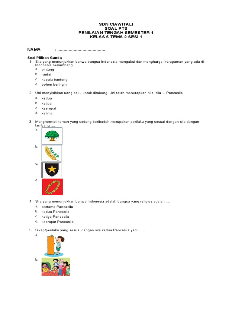 Ikhtisar Laporan PTS Kelas 6 | PDF