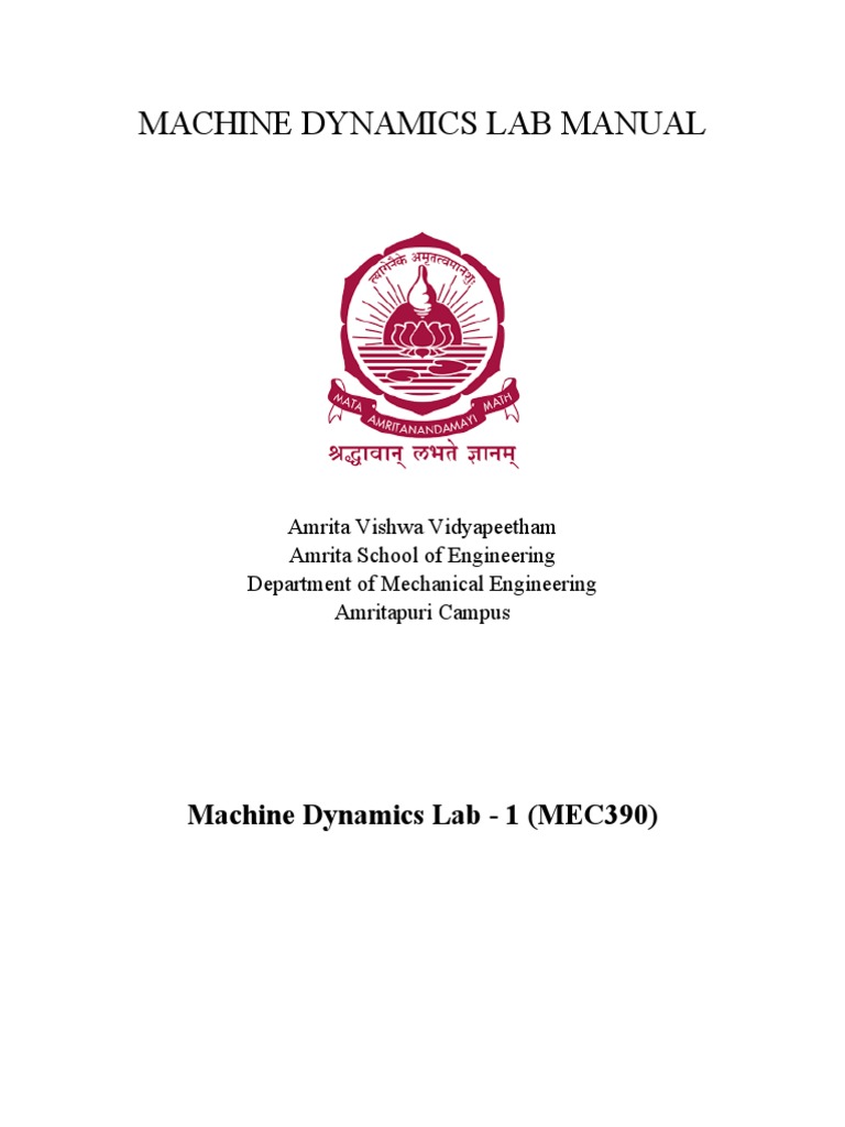Final Machine Dynamics Lab | PDF | Gyroscope | Machines