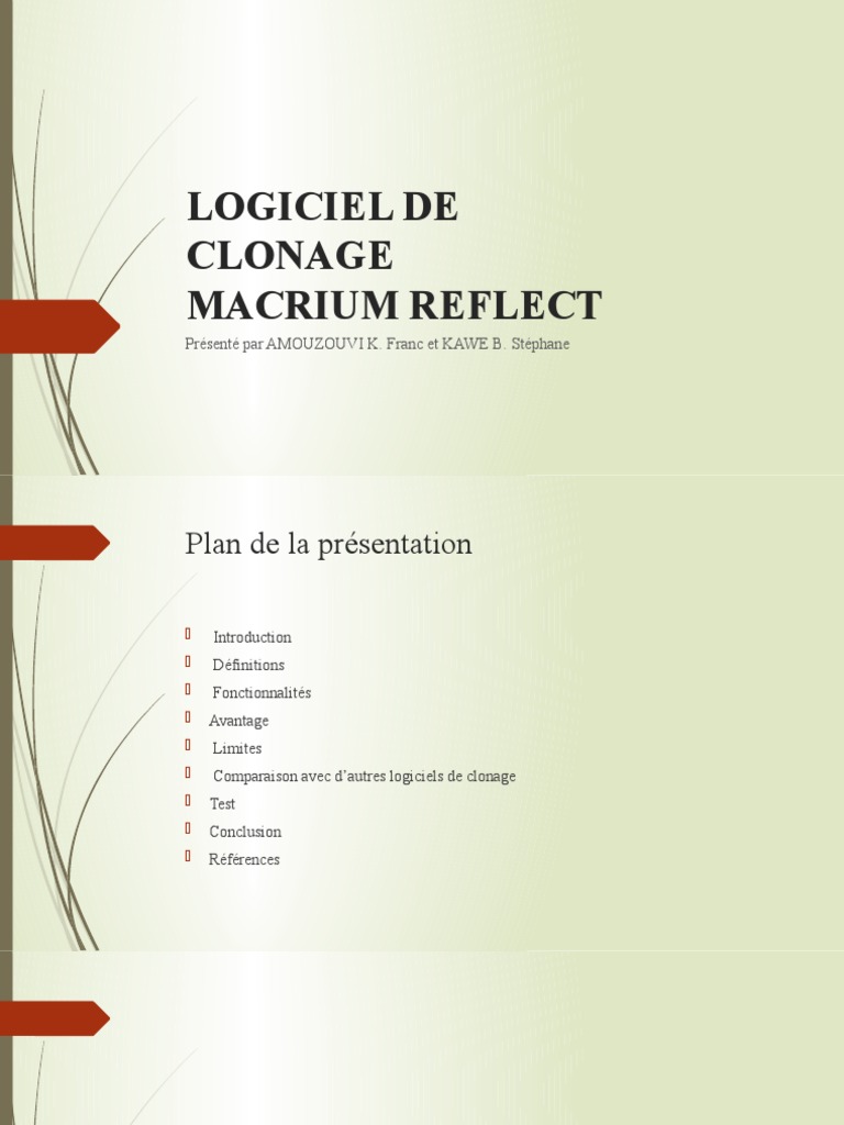 Expose Sur Macrium Reflect | PDF | Sauvegarde (informatique) | Microsoft Windows