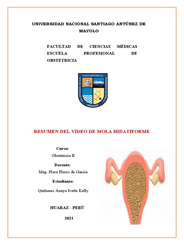 Mola Hidatiforme: Diagnóstico y Tratamiento | PDF | El embarazo ...