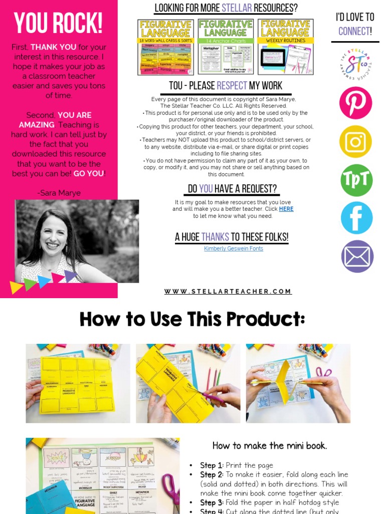 Figurative Language Mini Book | PDF | Communication | Intellectual Works