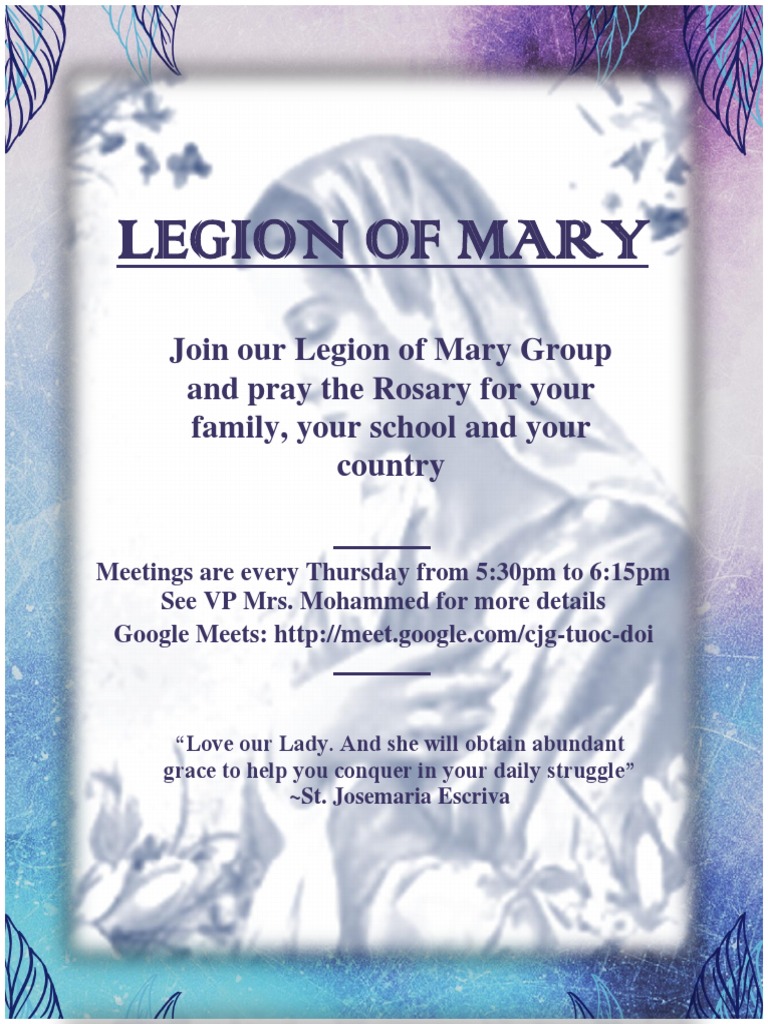 Legion of Mary Flyer | PDF