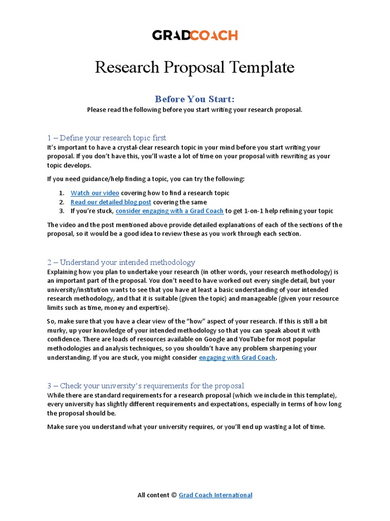 GC Research Proposal Template 0983 | PDF