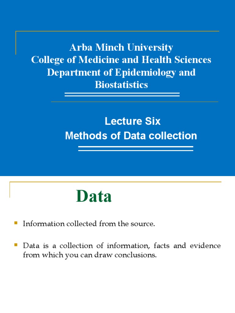 Lect 6 Data Collection Methods | PDF | Interview | Questionnaire