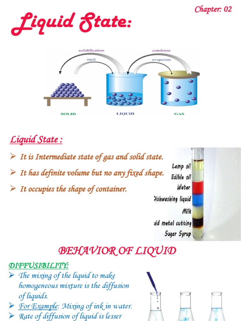 Liquid State | PDF | Liquids | Viscosity