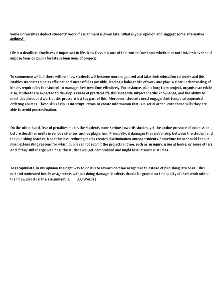 University Deduct Marks | PDF