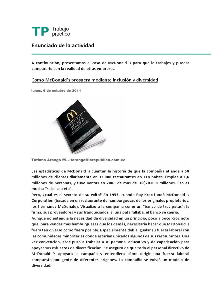 TP1 - Enunciado de La Actividad | PDF | Economias