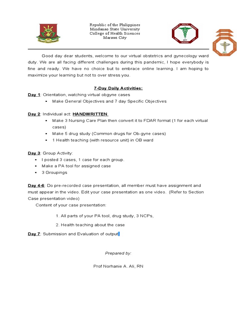 OB Duty Activities | PDF