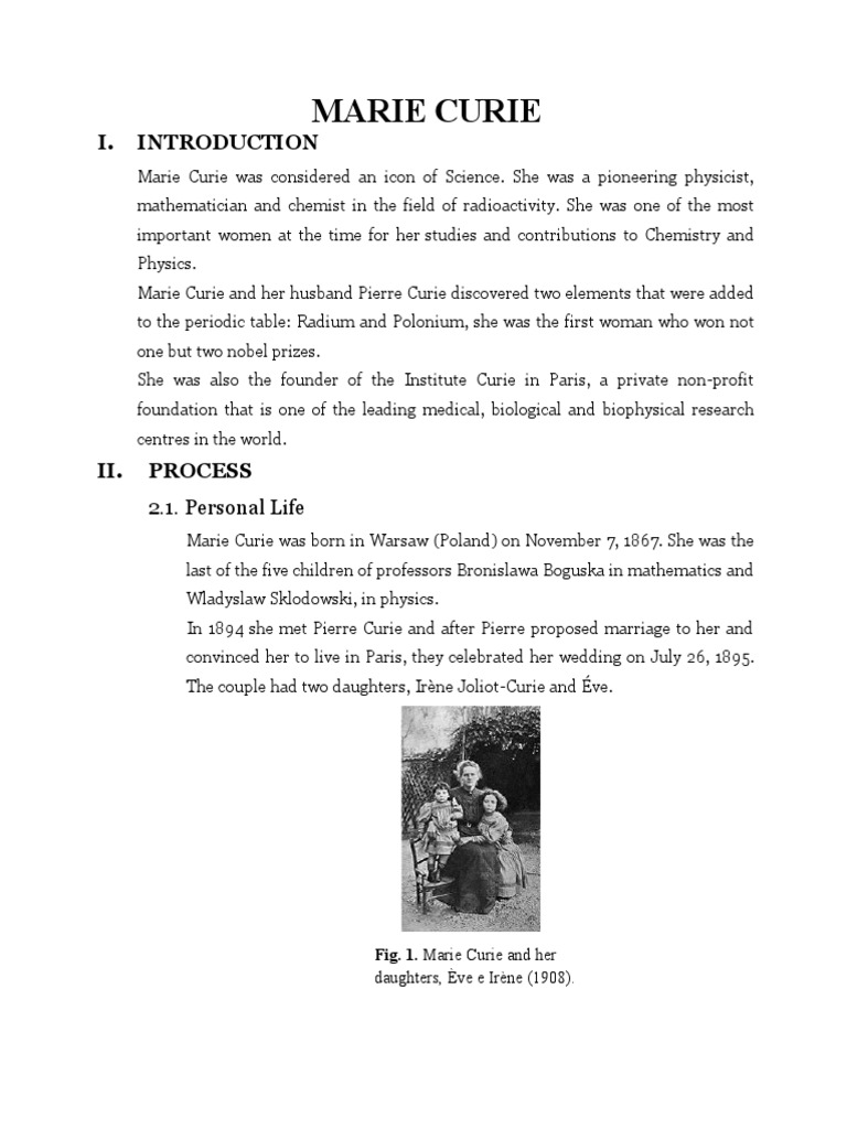 Marie Curie: Pioneer of Radioactivity | PDF | Marie Curie