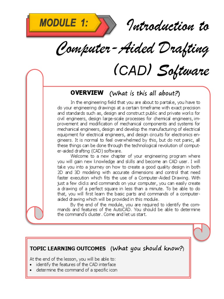 Introduction To Computer-Aided Drafting Software: OVERVIEW (What Is ...
