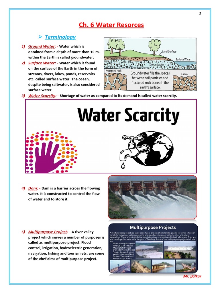 CH 6 Water Resources | PDF | Water Resources | Water