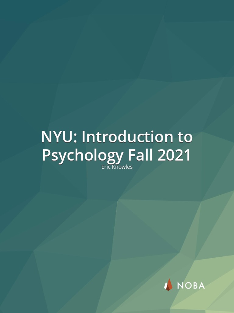 Introduction To Psychology Fall 2021 - Textbook | PDF | Psychology ...