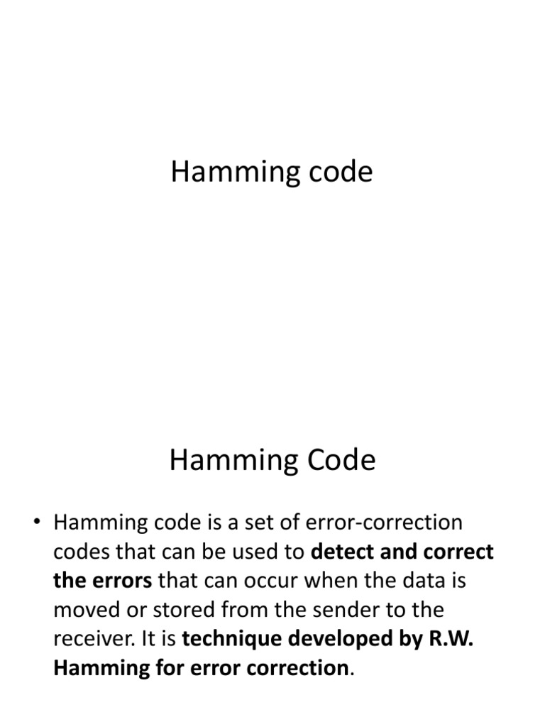 Lecture 3 Hamming Code | PDF | Error Detection And Correction | Bit