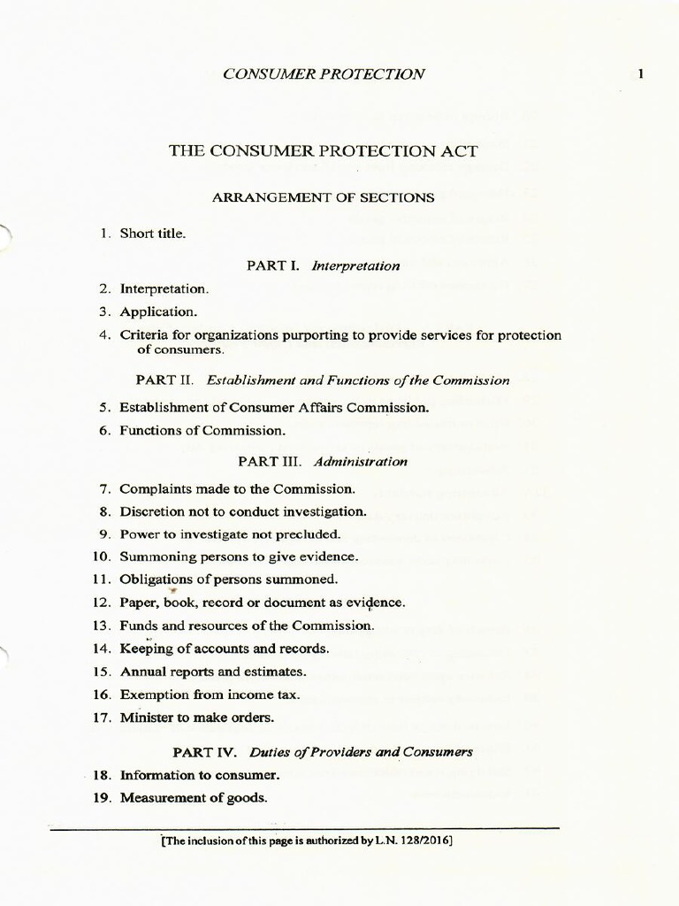 The Consumer Protection Act - 0 | PDF | Legal Liability | Breach Of ...